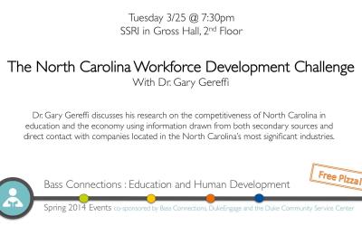 3/25: The North Carolina Workforce Development Challenge | Bass Connections